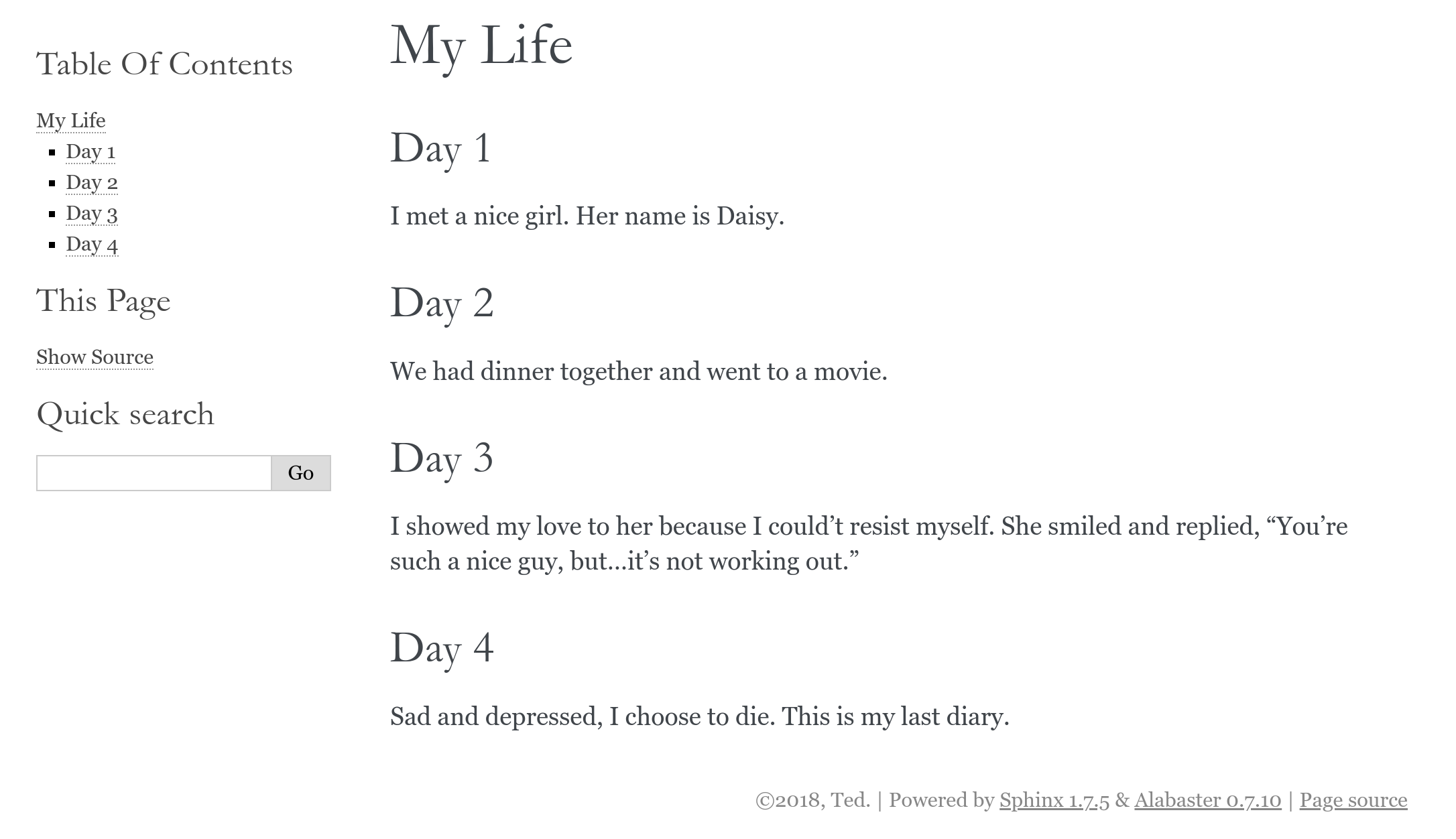 Write a Diary with Sphinx | EKG